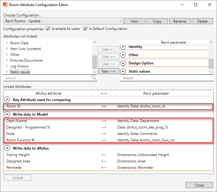 Create or Update Revit Rooms from Linked Revit Model
